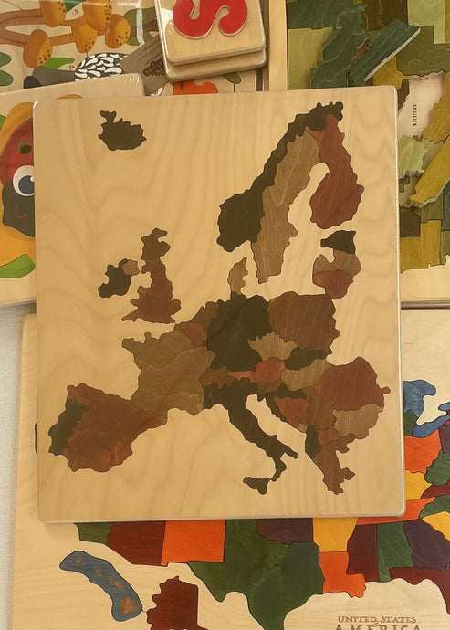 Wood Map of Western Europe – Puzzle People